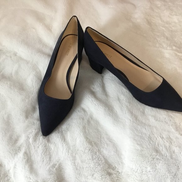 Nine West | Shoes | Nine West Navy Suede Pumps | Poshmark
